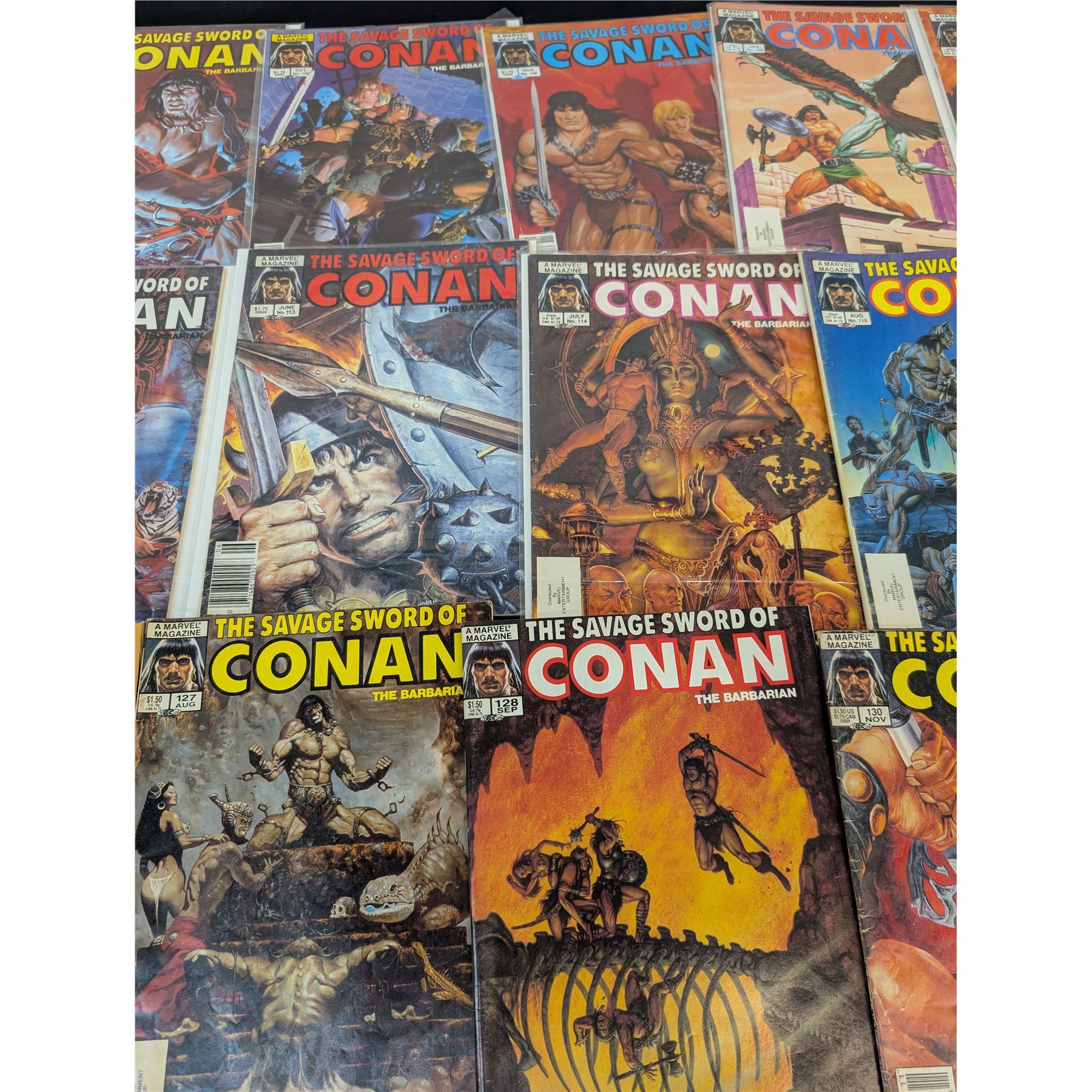 Lot of 20 Savage Sword of Conan Marvel Magazines Issues Range 102-131