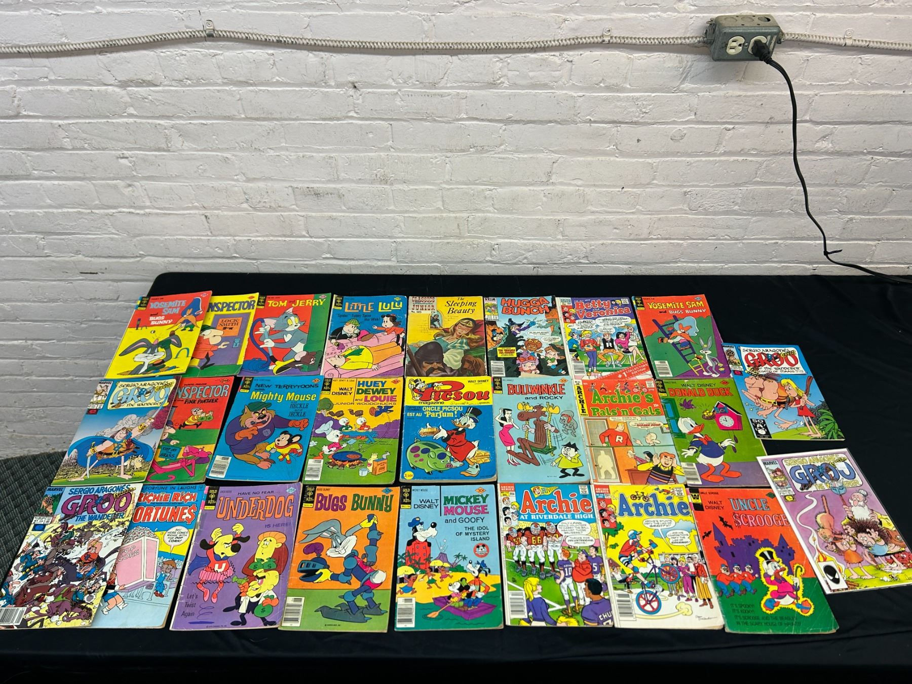Lot of 26 Vintage Gold Key Comics Groo, Disney, Looney Tunes, Archie, etc
