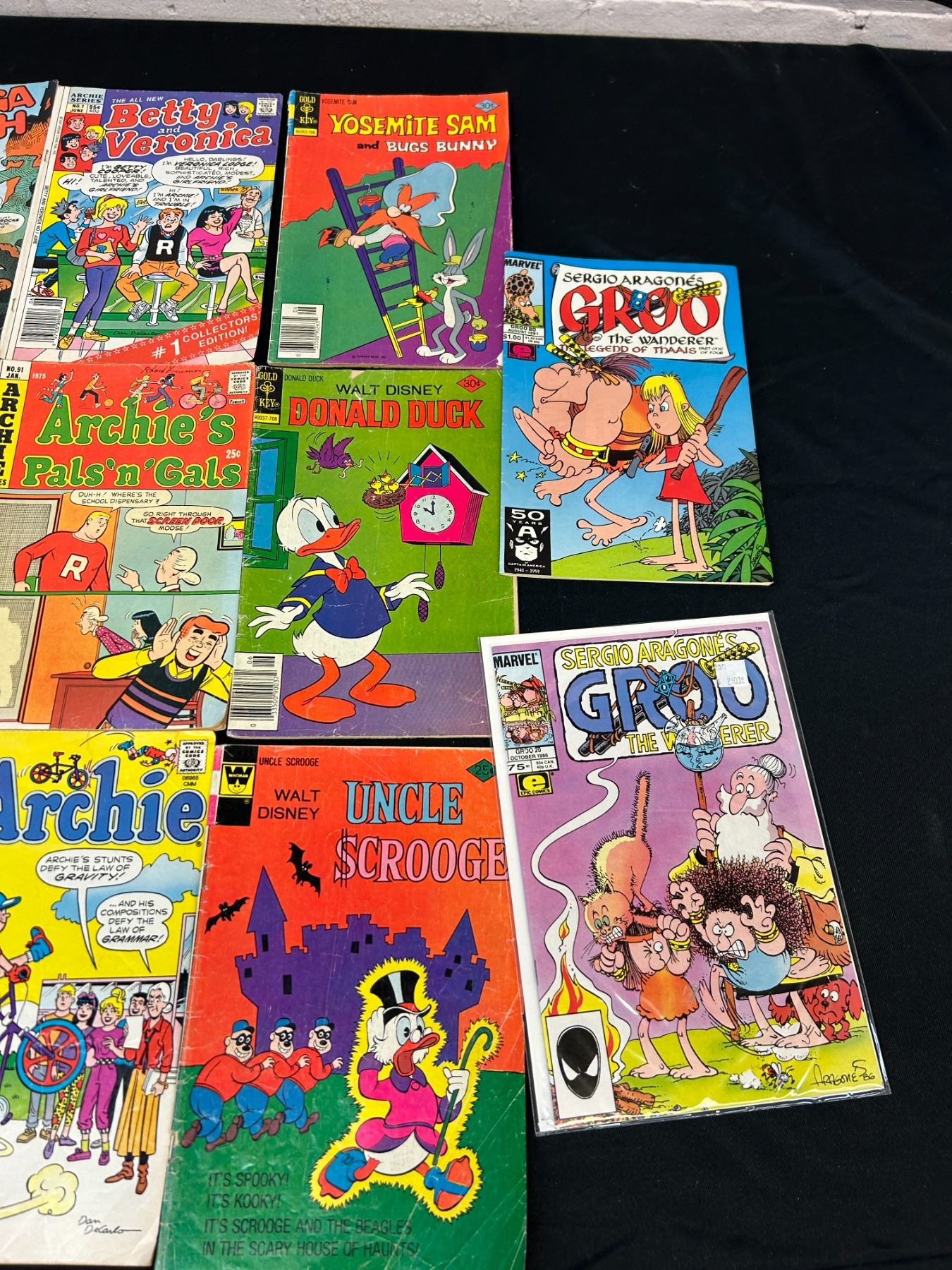 Lot of 26 Vintage Gold Key Comics Groo, Disney, Looney Tunes, Archie, etc