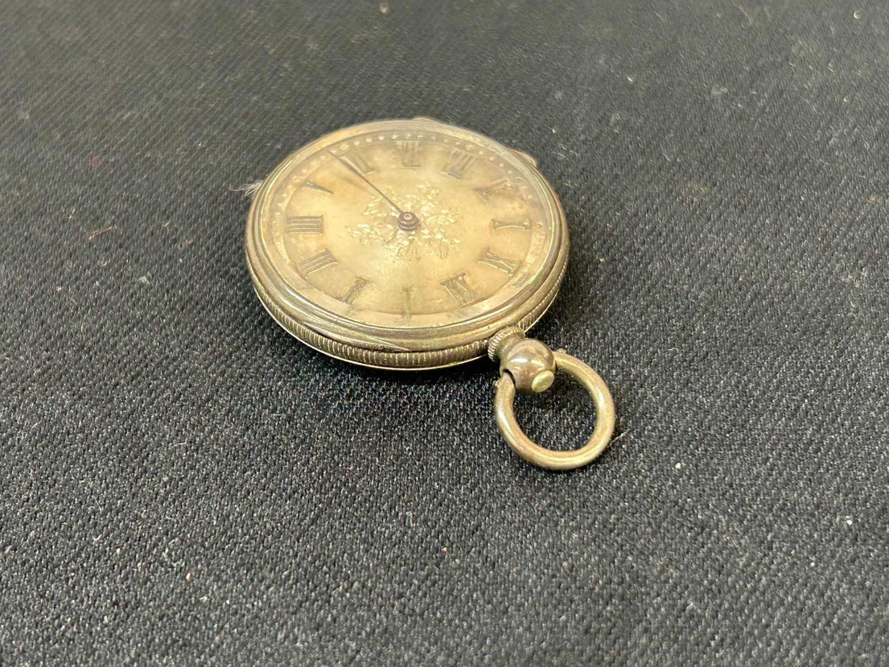 Vintage Antique Fine Silver Bridge Movement Pocket Watch HN-ENCO