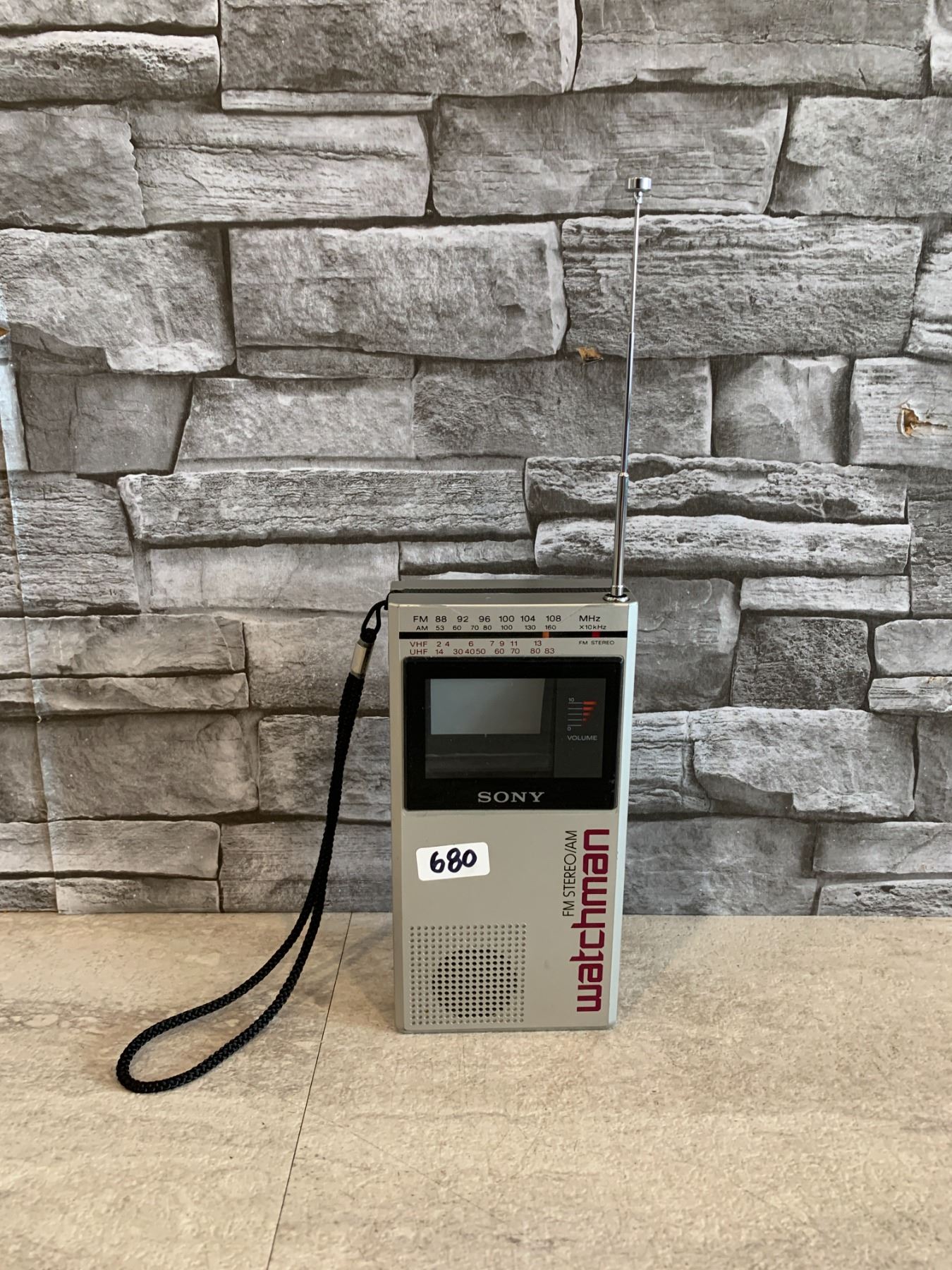 Vintage Sony Watchman FD-30A Portable Black & White TV & Radio