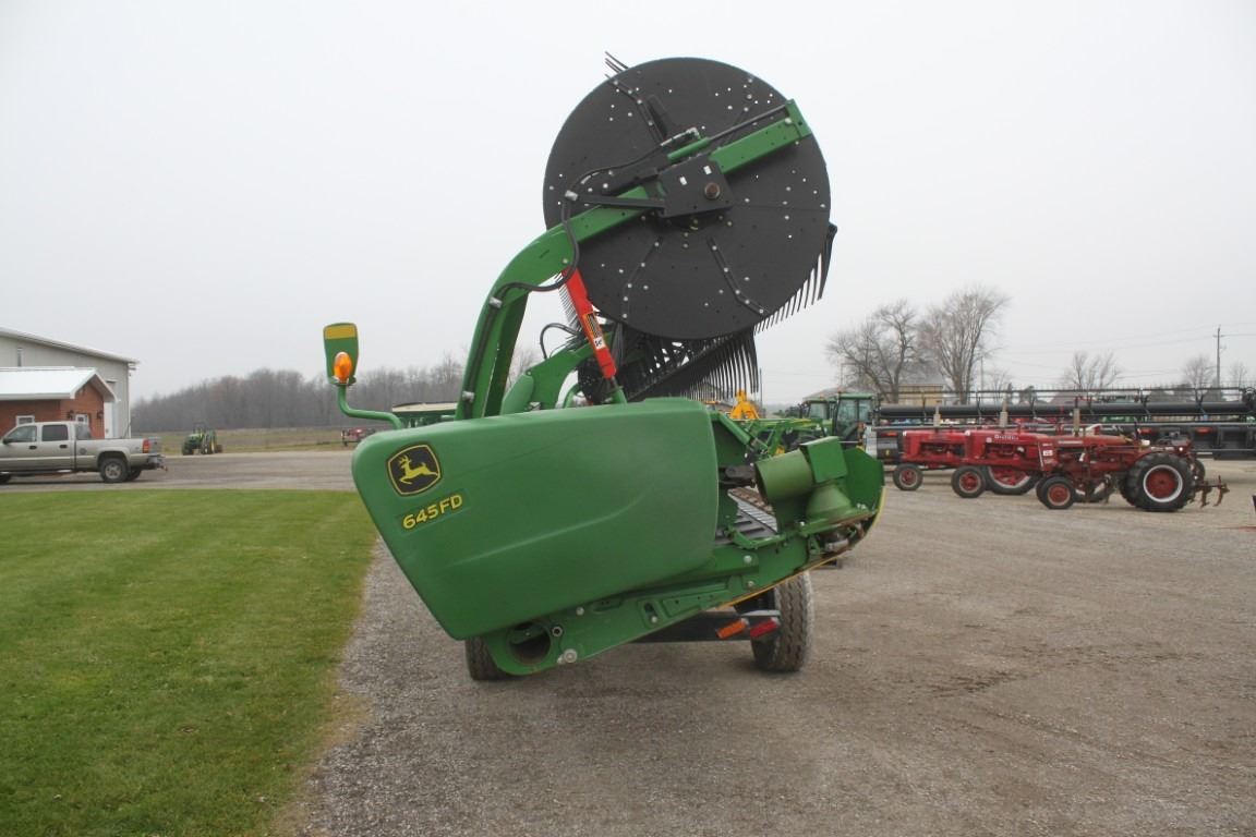 JD 645FD 45' flex draper, flip over reel, S series hookup