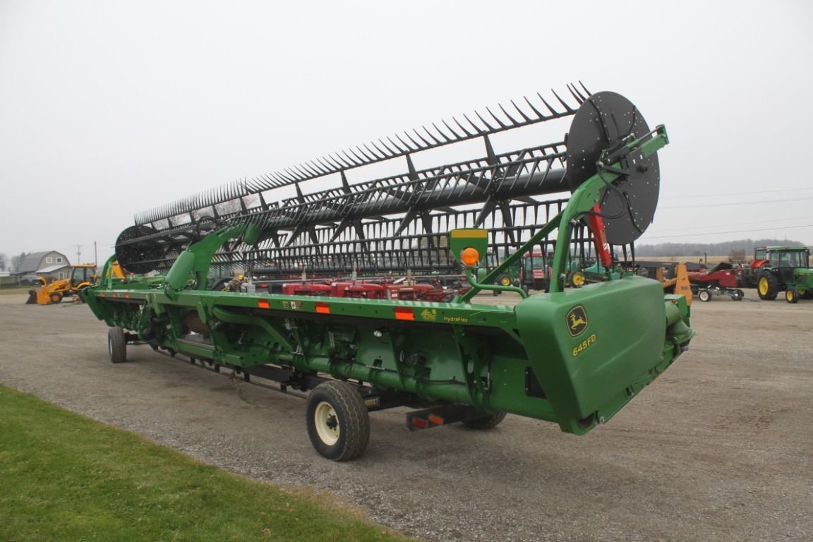 JD 645FD 45' flex draper, flip over reel, S series hookup