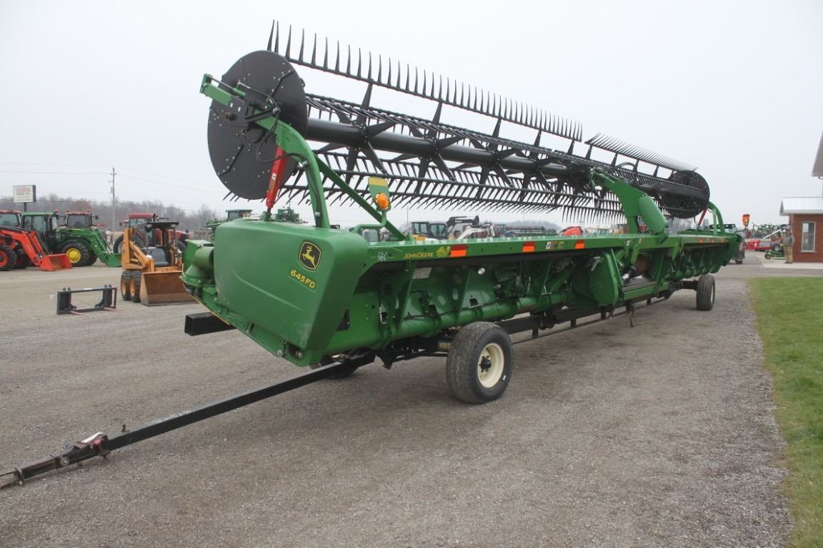 JD 645FD 45' flex draper, flip over reel, S series hookup