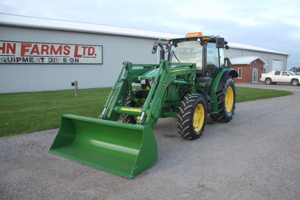 JD 5090E 4wd tractor, cab, air, 540M SL ldr, 984 hours