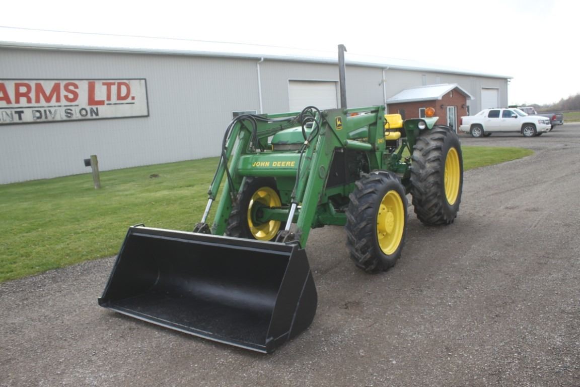 JD 2555 4wd tractor, 245 SL loader, made in Germany