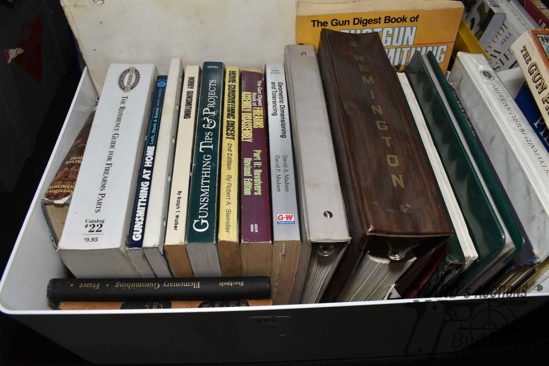 Large assortment of gun smithing books including "The NRA Guide to ...