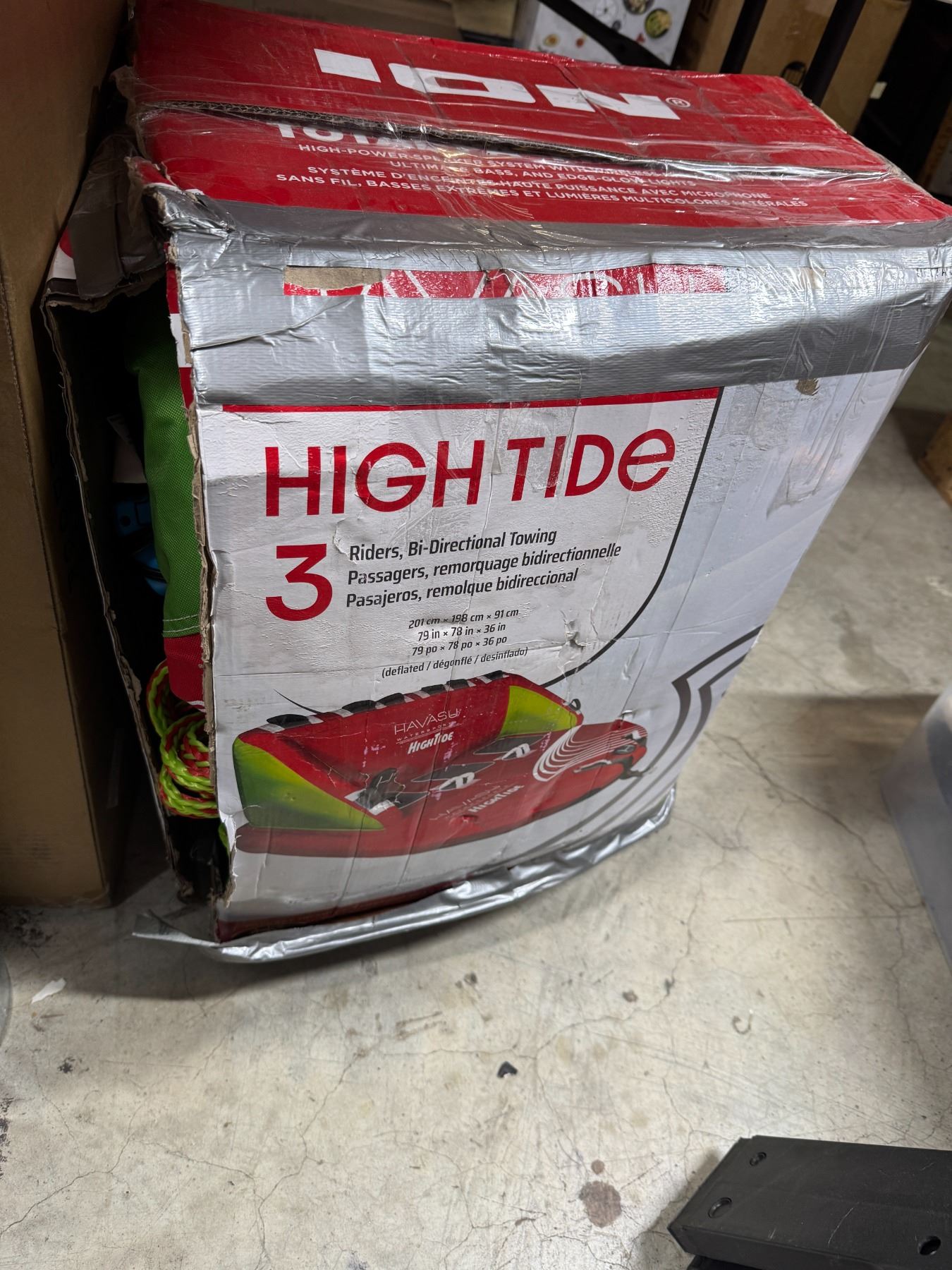High tide three ryder boat tube