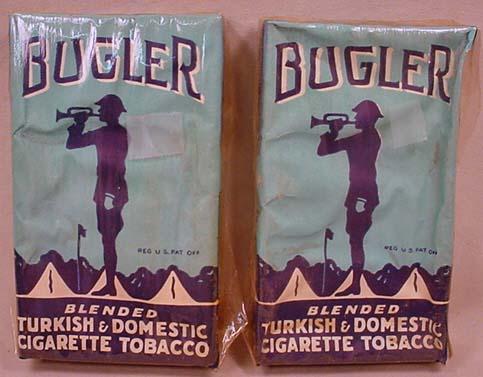 LOT OF 2 VINTAGE BUGLER CIGARETTES - UNOPENED!