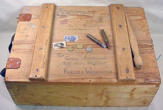 WW2 ERA WOODEN CRATE - SOLDIER USED THIS TO SEND N