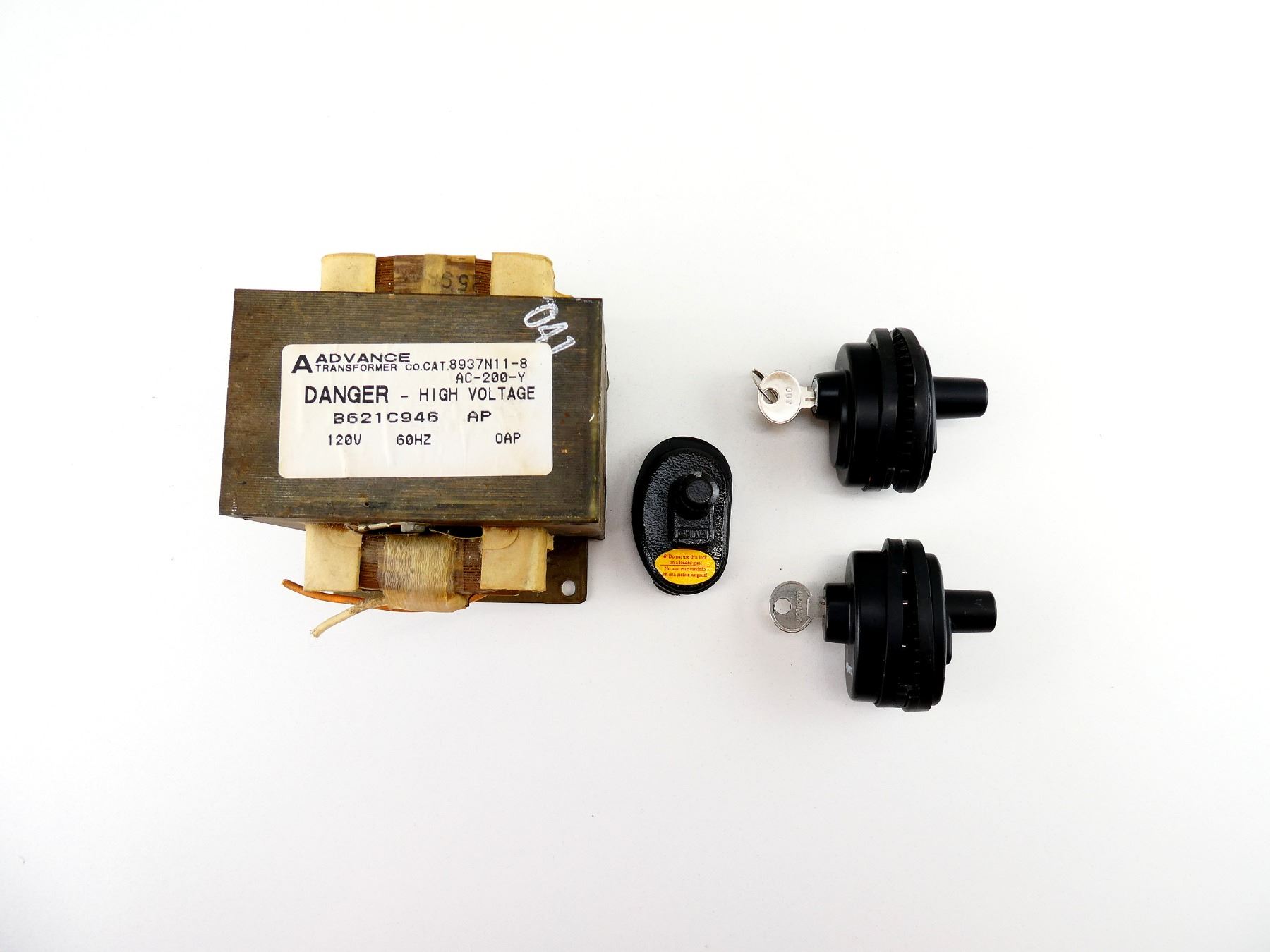 HIGH VOLTAGE TRANSFORMER AND KEYED TRIGGER LOCKS LOT - Switzer's ...