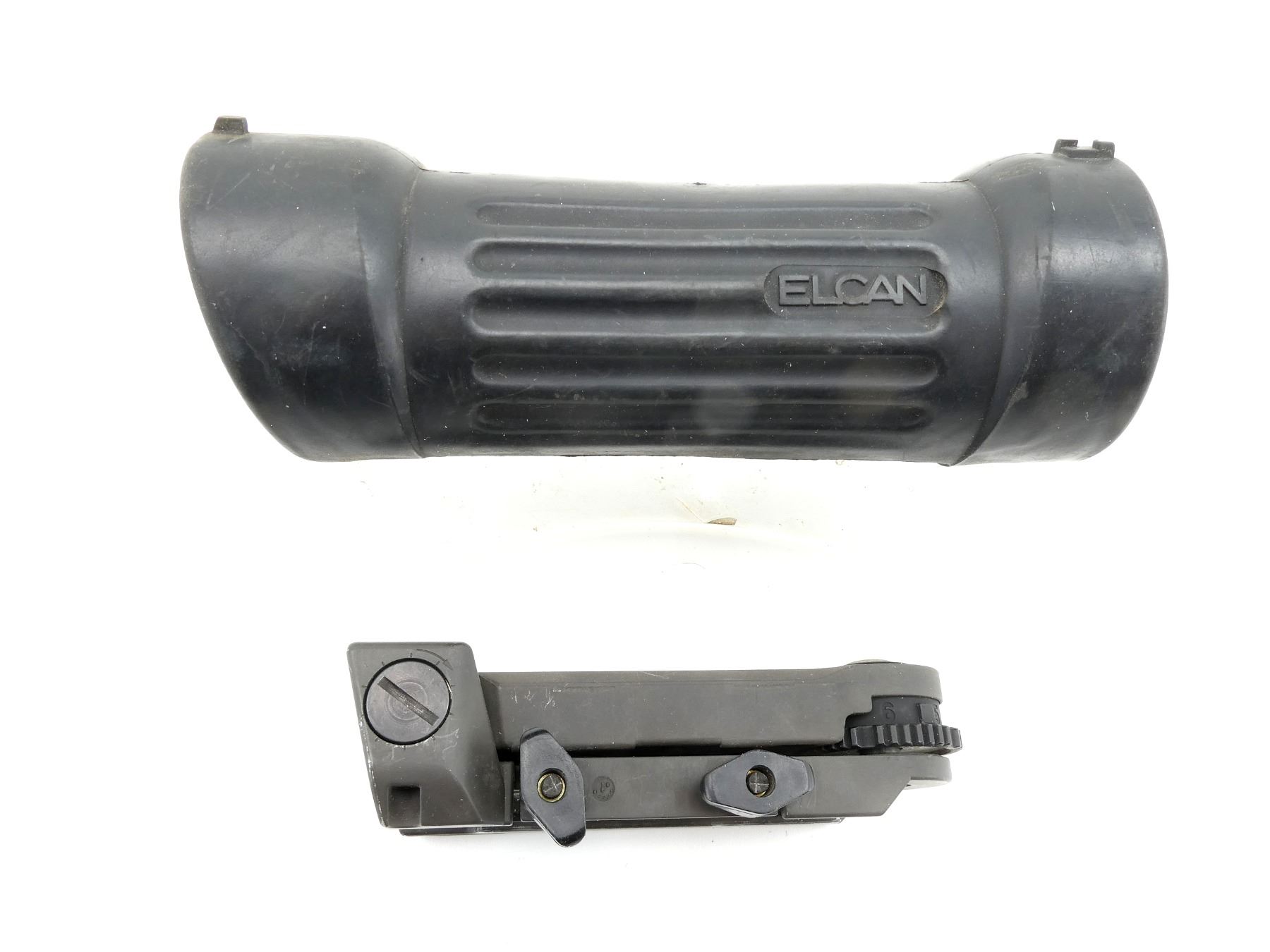 CANADIAN MILITARY ELCAN C79 SCOPE BASE AND COVER LOT