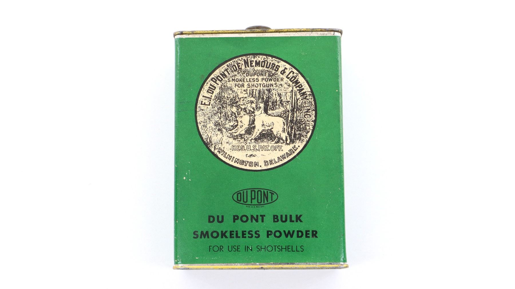 COLLECTIBLE DUPONT EMPTY BLACK POWDER TIN