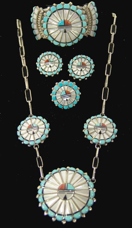 Zuni Inlay Jewelry Set