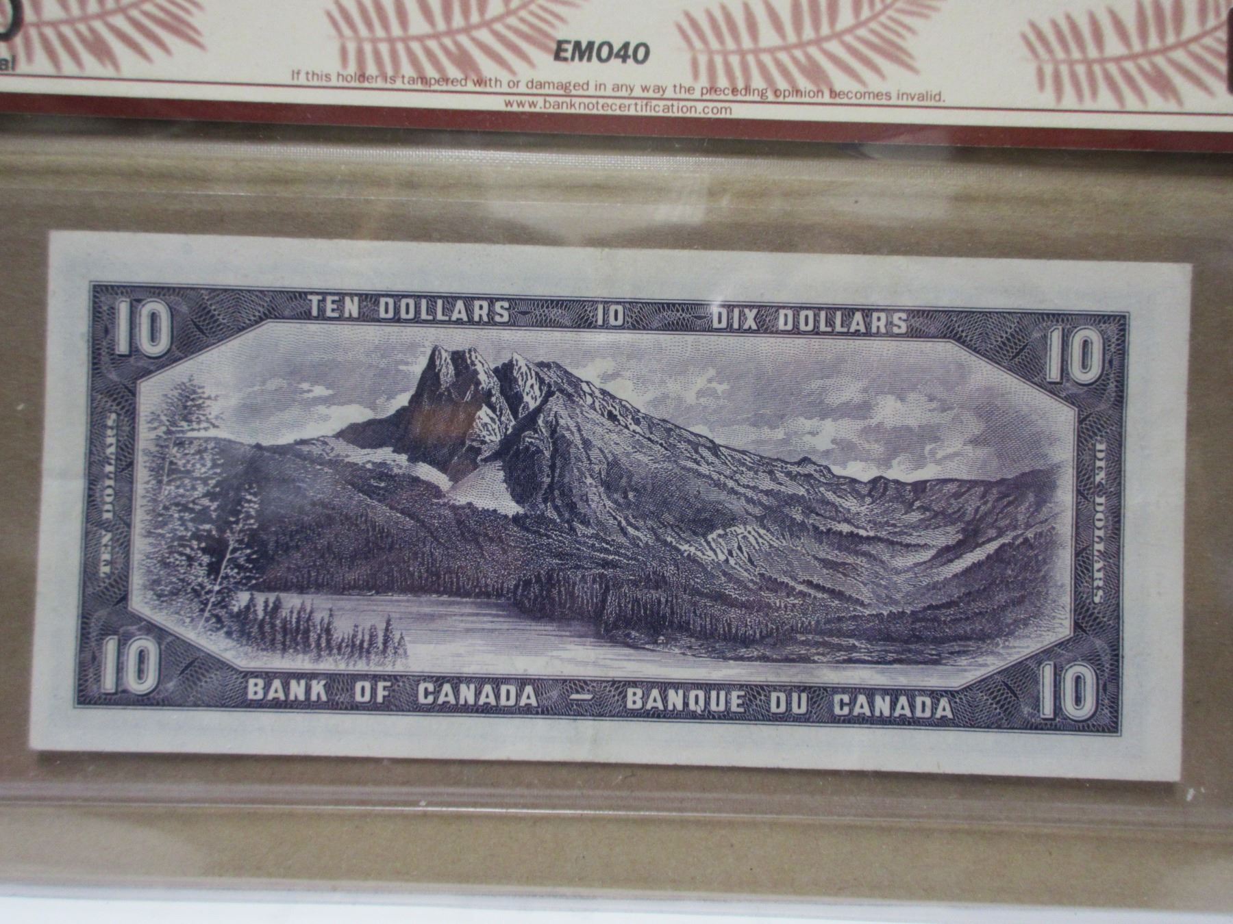 1954 canadian $10 BCs, BC-32a coyne-towers, devil's face- very fine 30 original bill