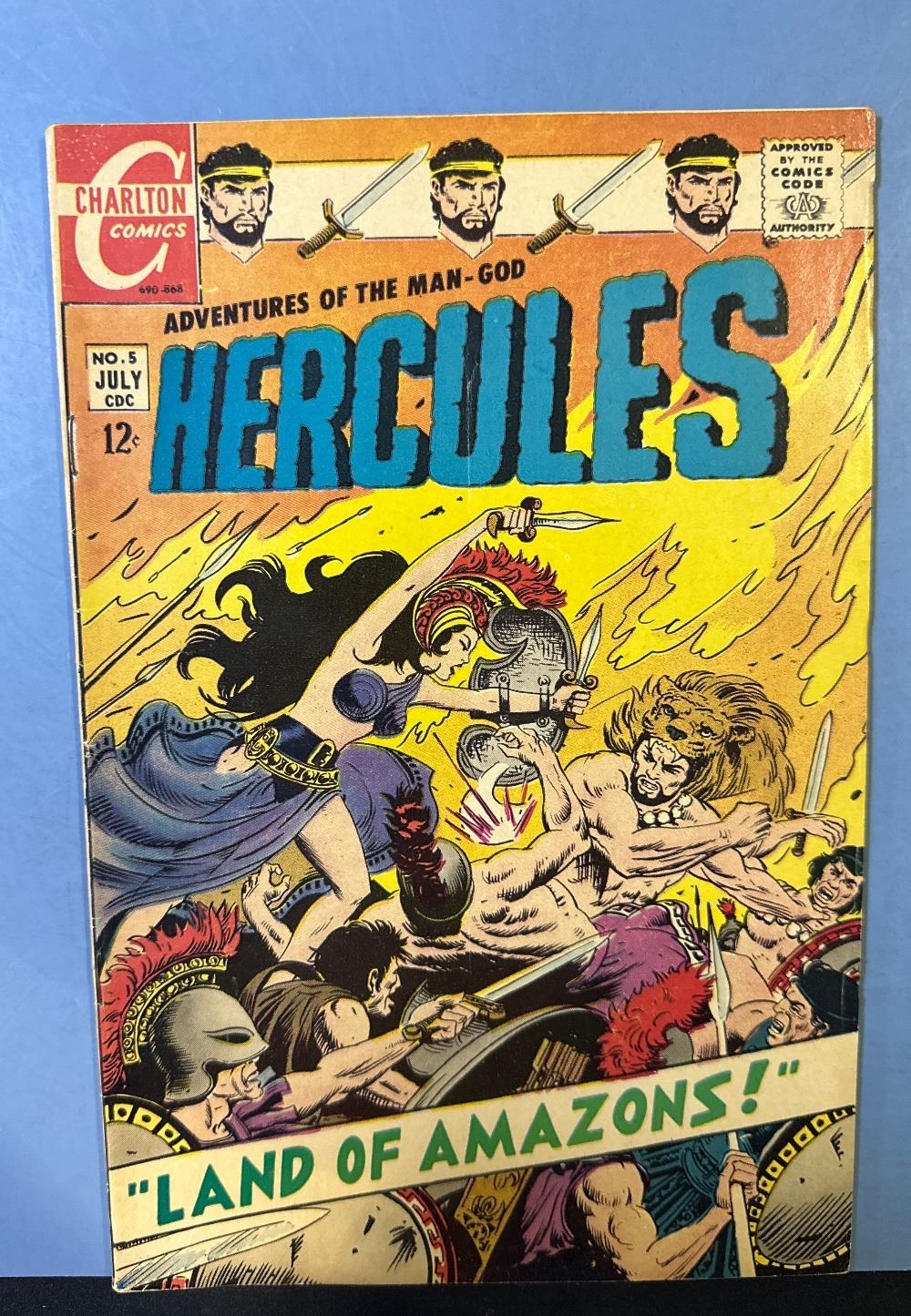 Hercules #5 (Charlton Comics, 1968) "Land of Amazons!" Silver Age
