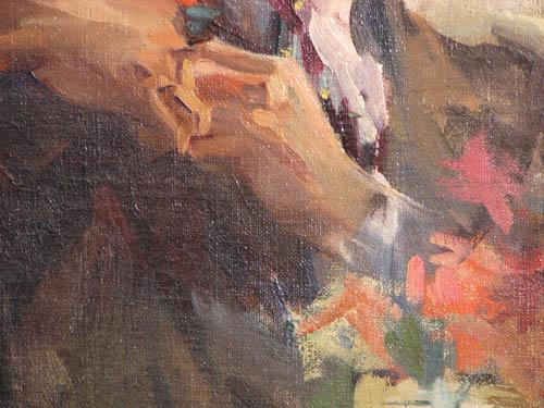 Leon Gordon Elegant Man in Mirror painting