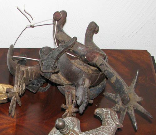 Assorted Civil/Indian War Era Relics including Horse Spurs, Eagle ...