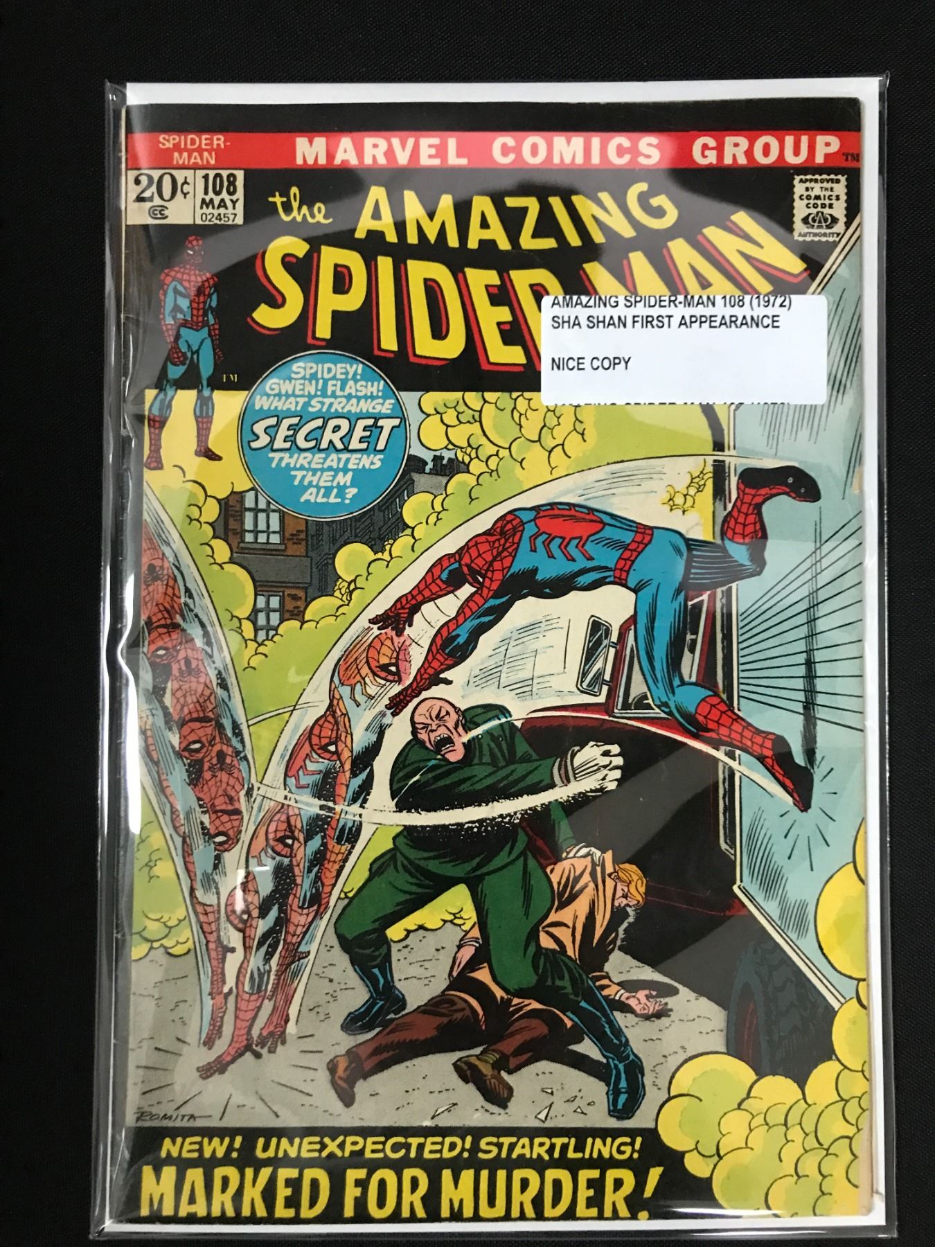 THE AMAZING SPIDERMAN #108 1ST APPEARANCE OF SHA SHAN (1972) - MARVEL ...