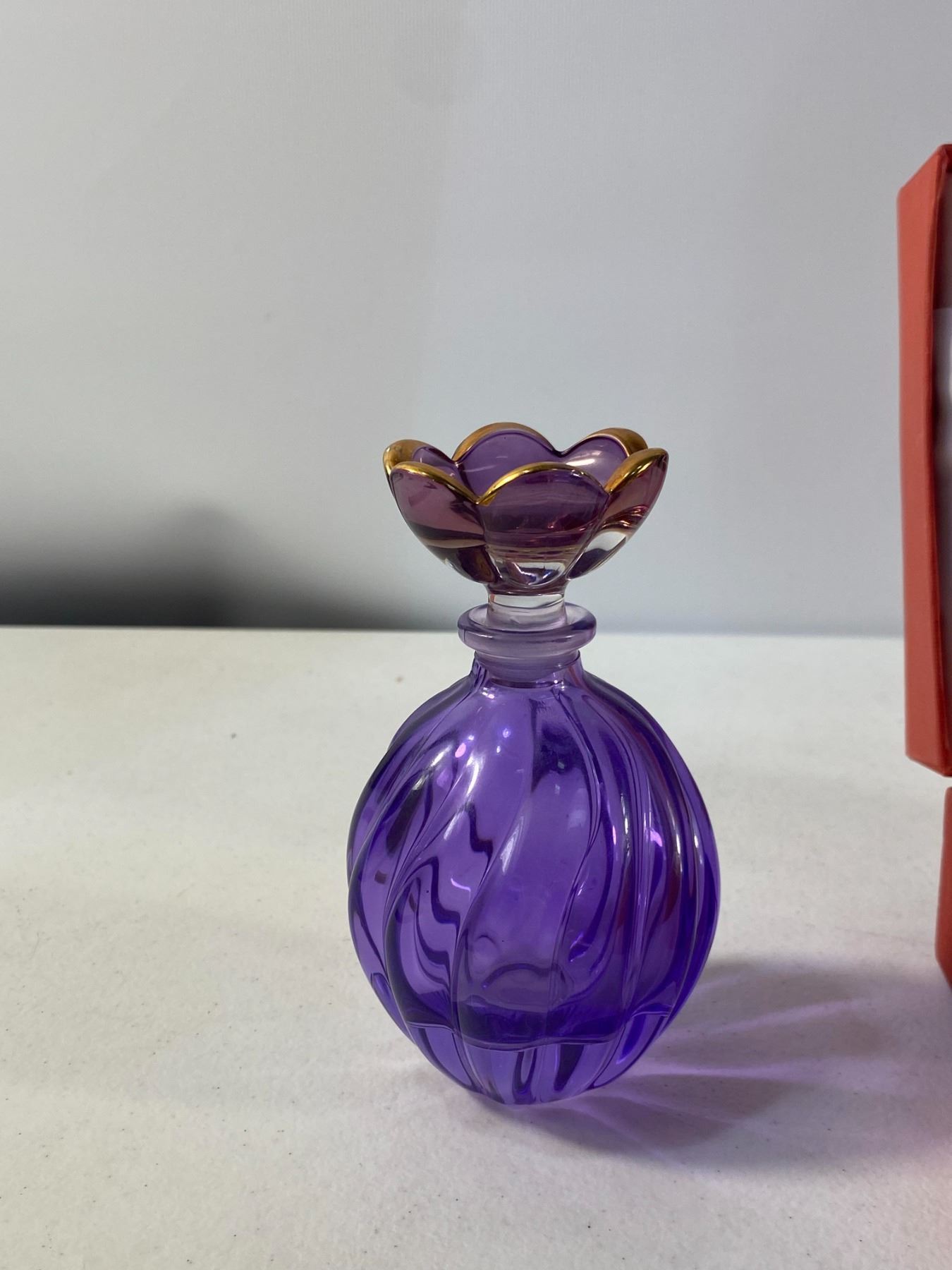 Miniature Porcelain Tea Set with Purple Floral Design