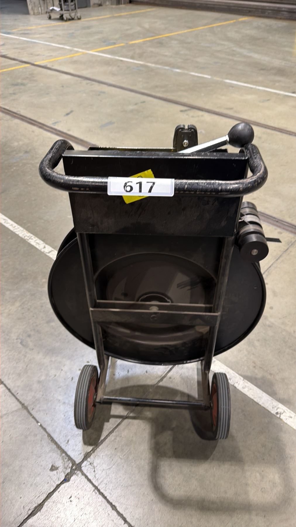 ULINE BLACK METAL BANDING CART WITH TOOLS & CRIMPS - Able Auctions