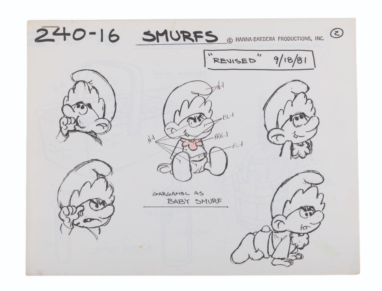 "The Smurfs" Character and Prop Model Sheets. - Van Eaton Galleries