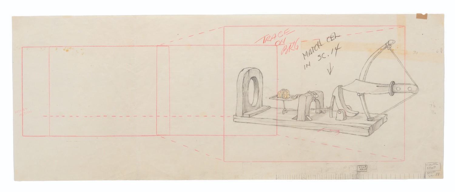 A "Three Blind Mouseketeers" Original Layout Drawing. - Van Eaton Galleries