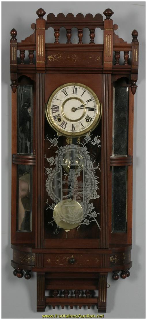 Ansonia "Reflector" Hanging Wall Clock