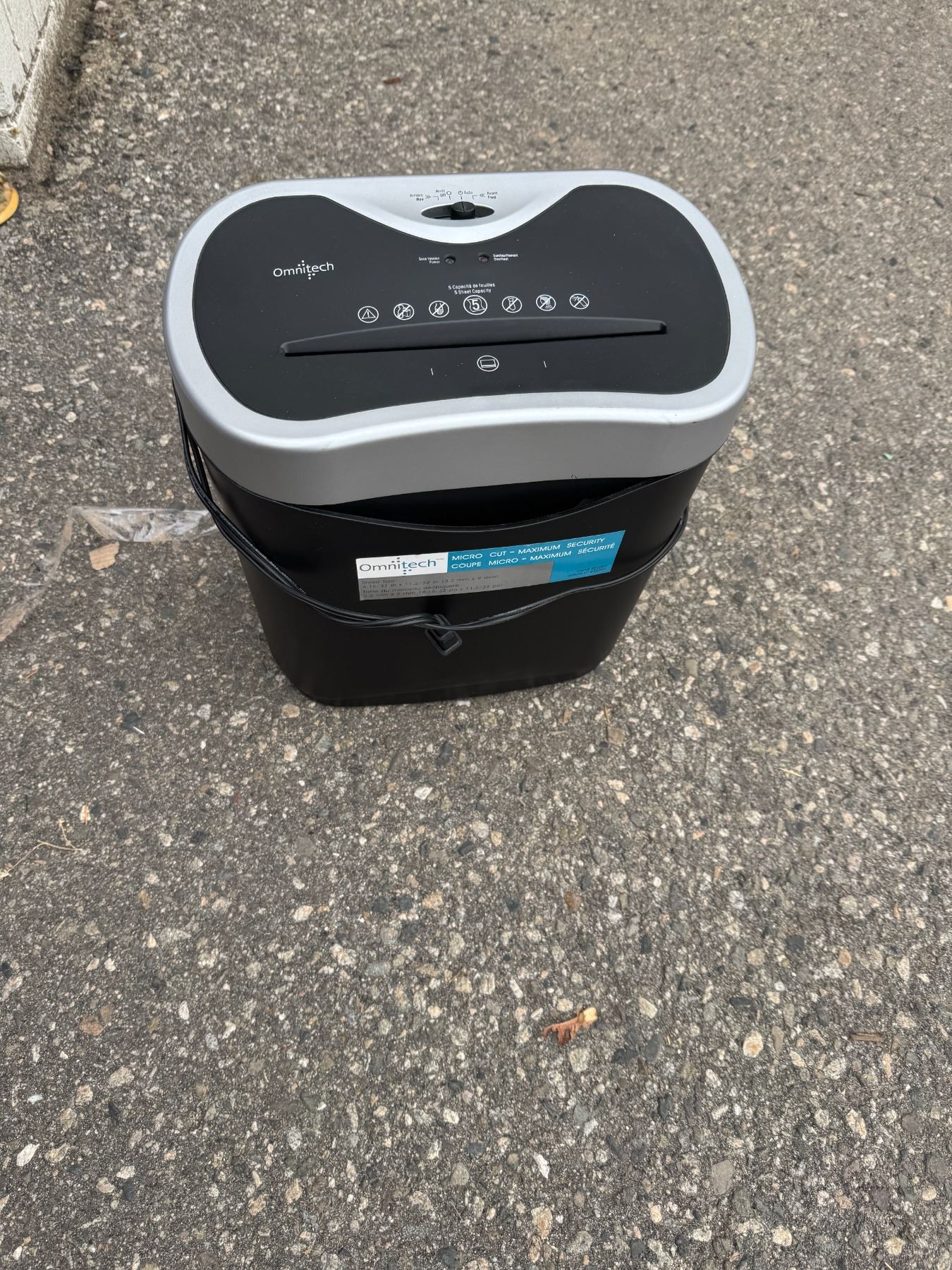 OMNITECH paper shredder