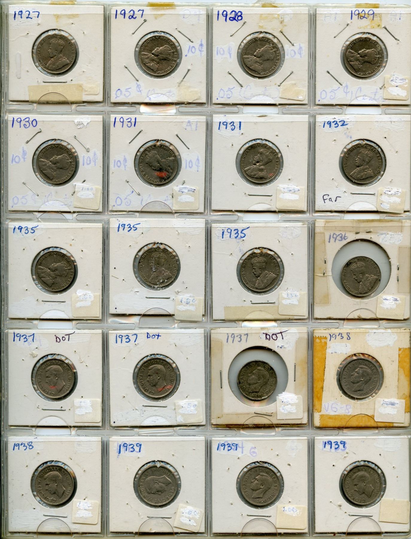 Collection of 80 Canadian Nickels