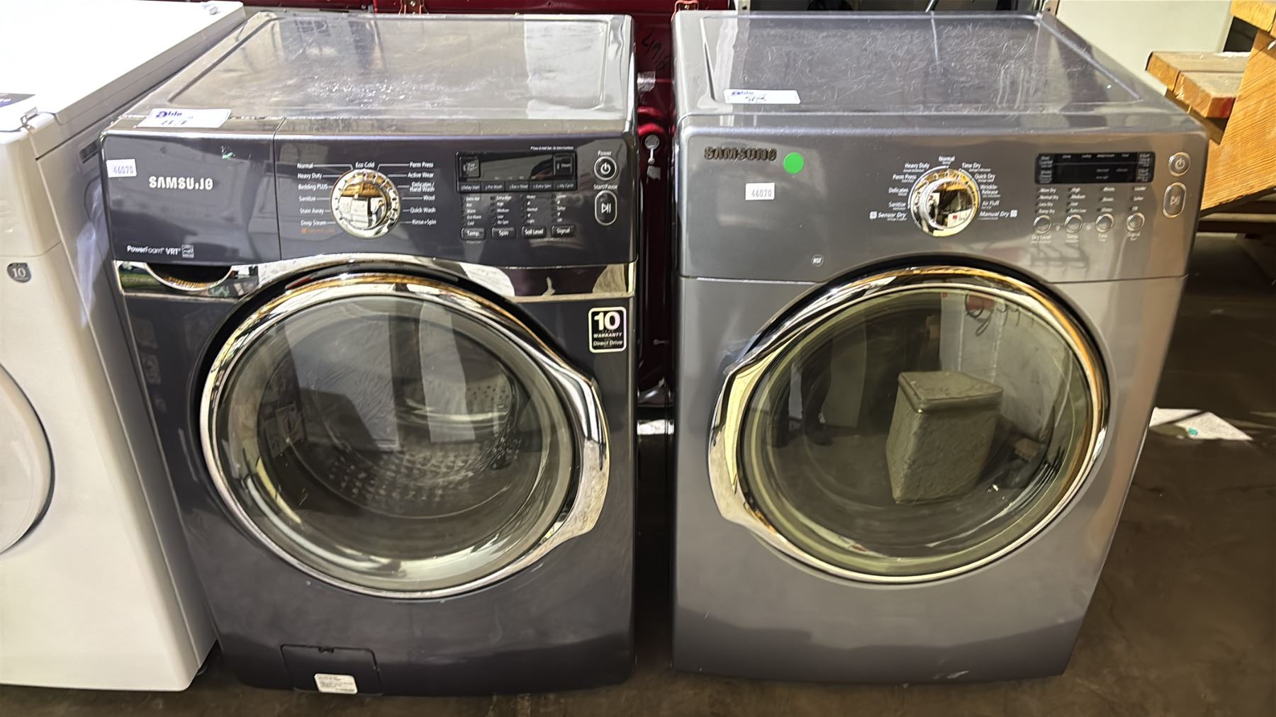 SAMSUNG FRONT LOADING CLOTHES WASHER & SAMSUNG POWER FOAM VRT CLOTHES ...
