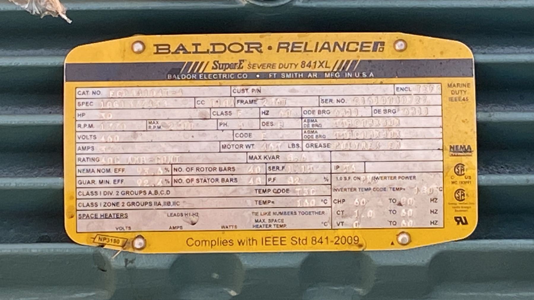 BALDOR RELIANCE 30 HP INDUSTRIAL ELECTRIC MOTOR - Able Auctions