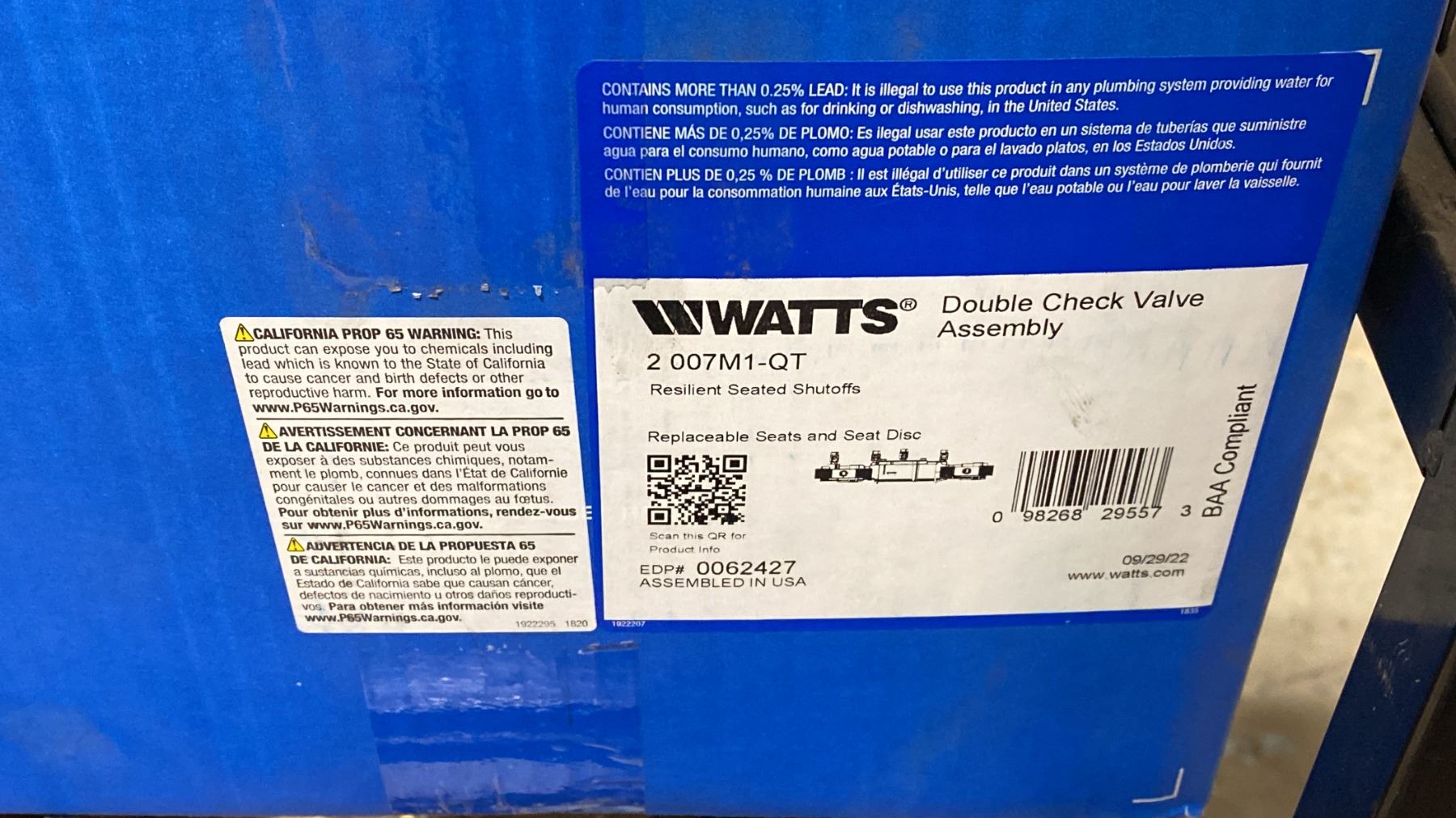 WATTS SERIES 007 WATER BACKFLOW PREVENTION SYSTEM - Able Auctions