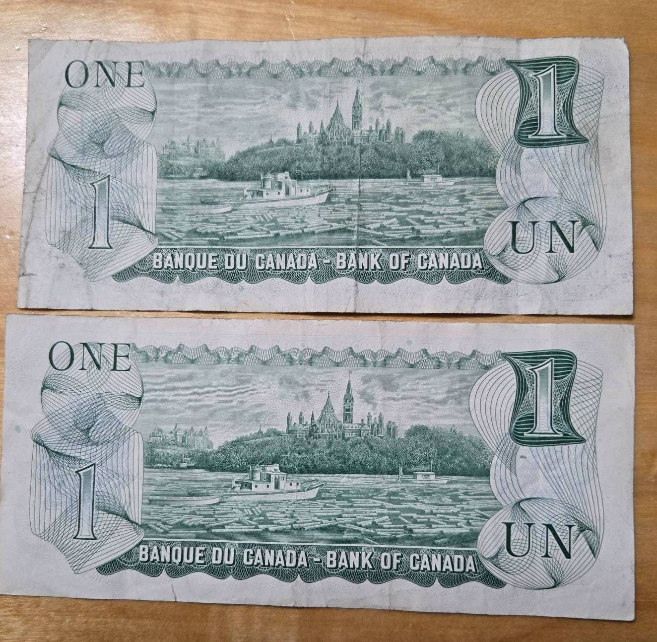 Canadian $1 Bills with Fancy Serial Numbers