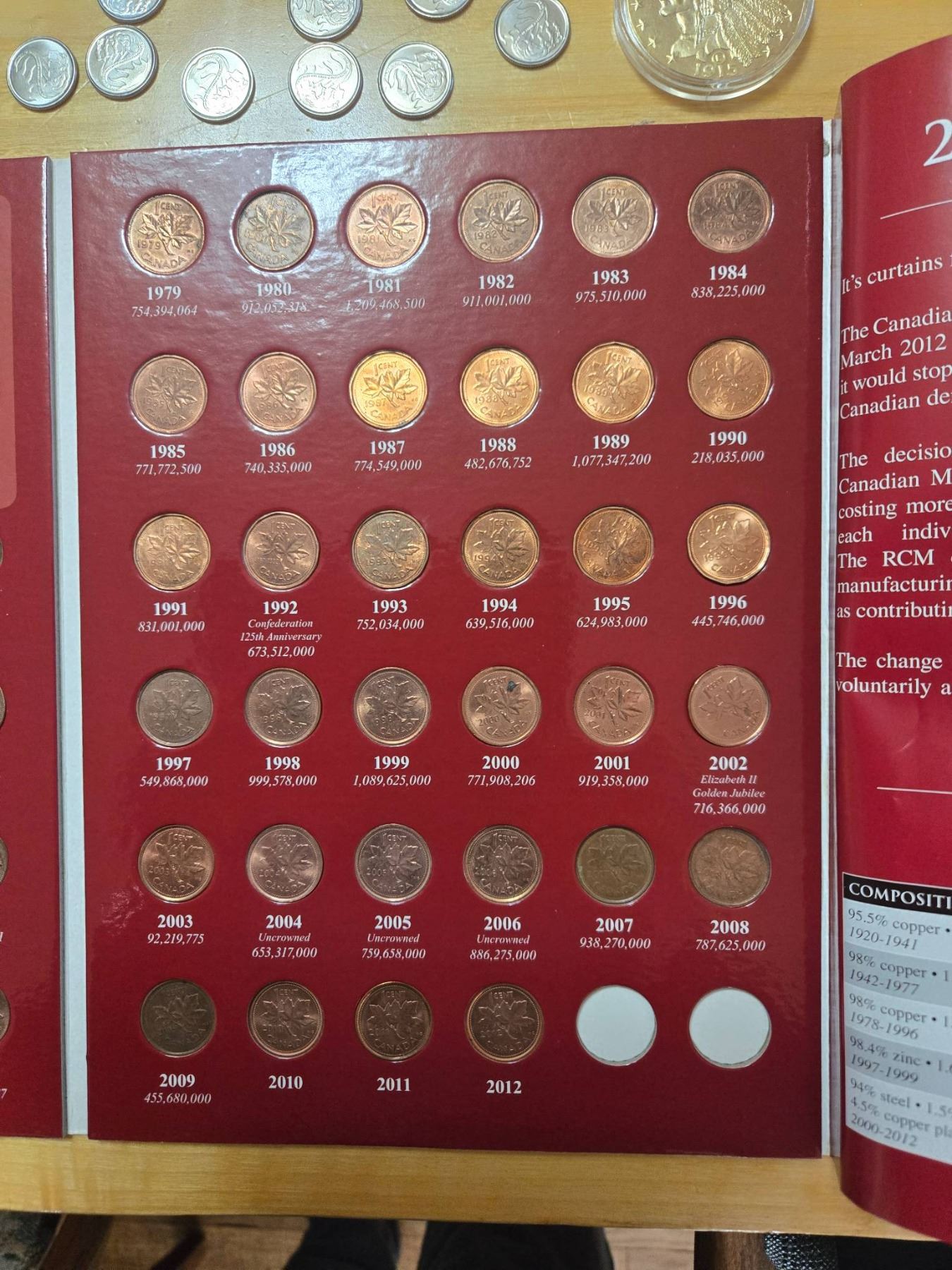 Canadian Coin Collection With Folder and Loose Coins