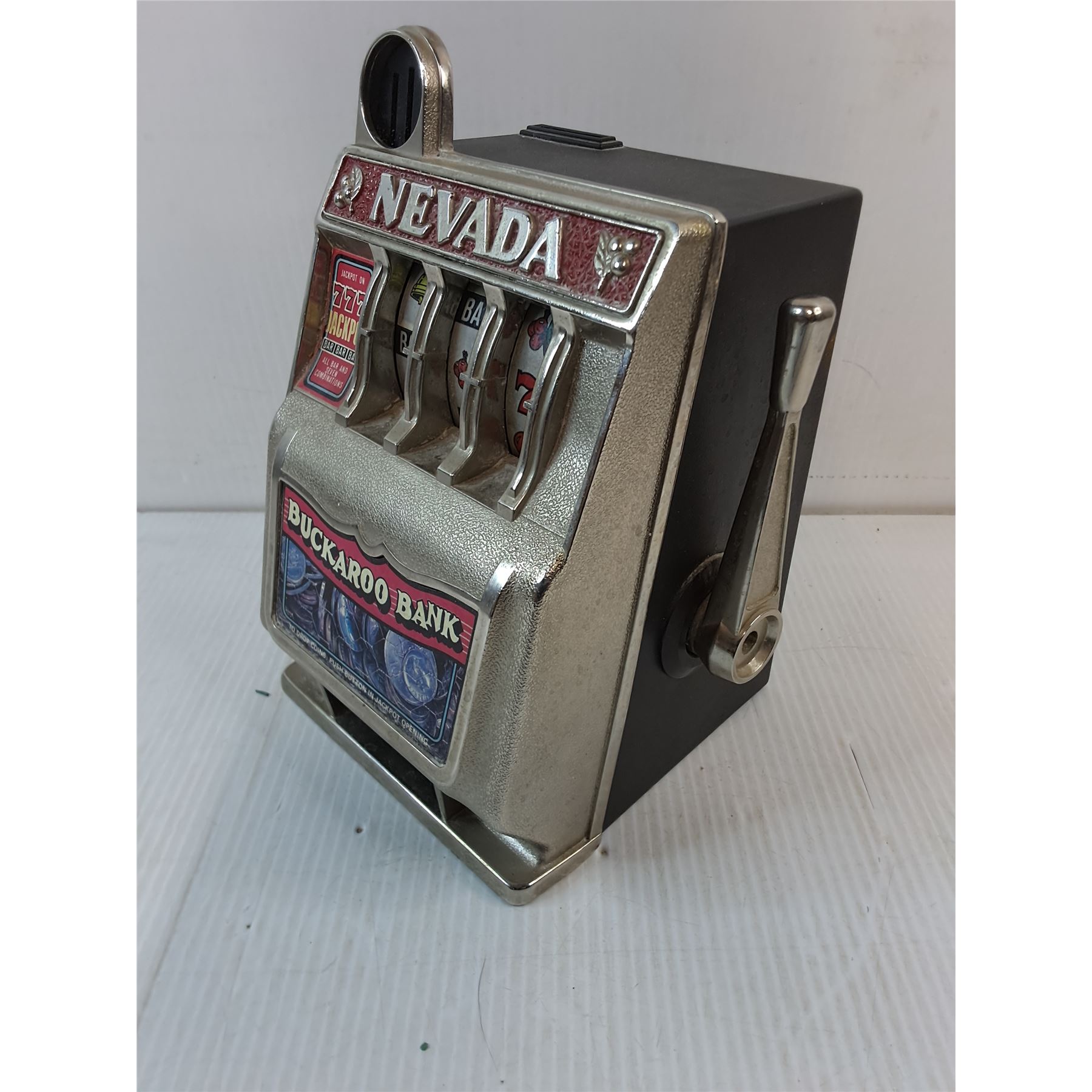 Vintage Buckaroo Bank Toy Slot Machine/Piggy Bank-works - Bodnarus ...