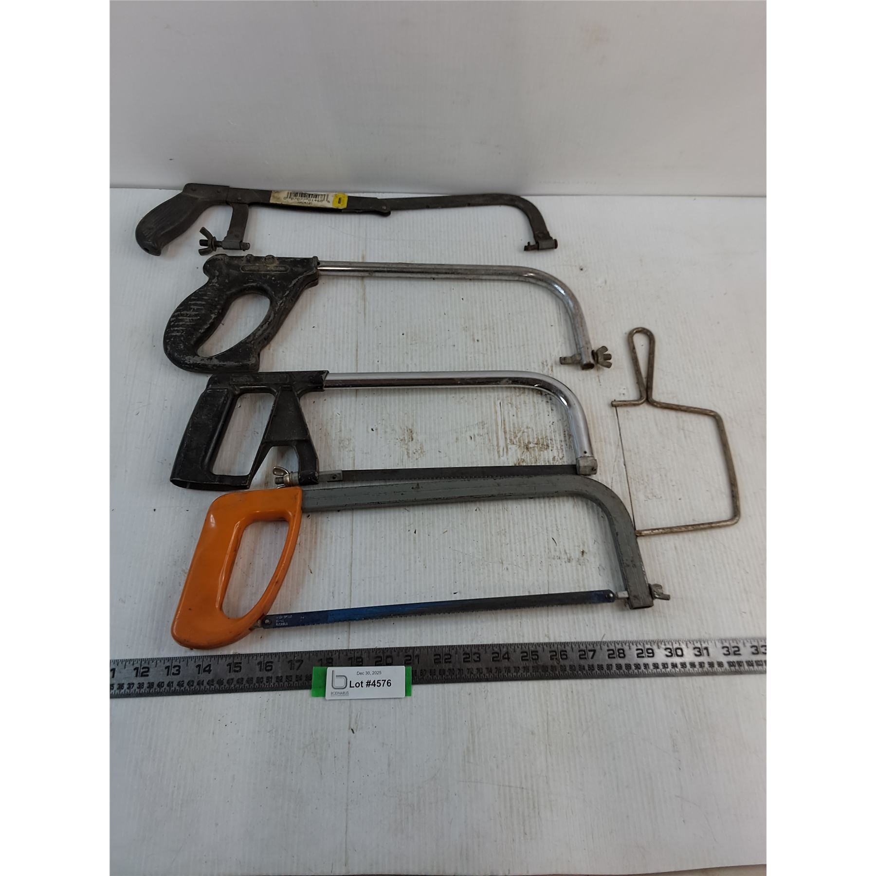 (5) Hack Saws - 2 Missing Blades, As is - Bodnarus Auctioneering