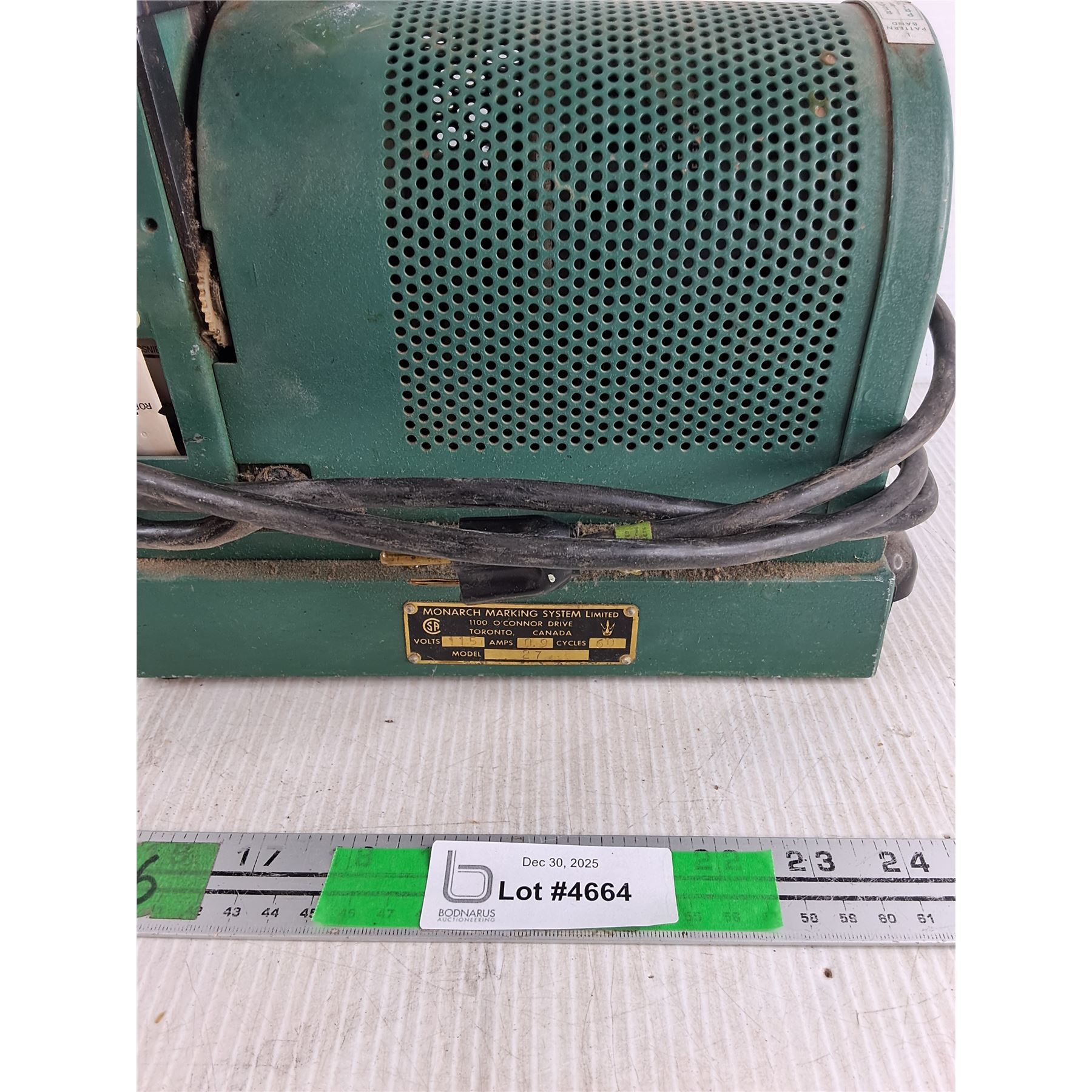 Vintage Monarch Marking Machine - Powers On, As Is - PICK UP - Bodnarus ...