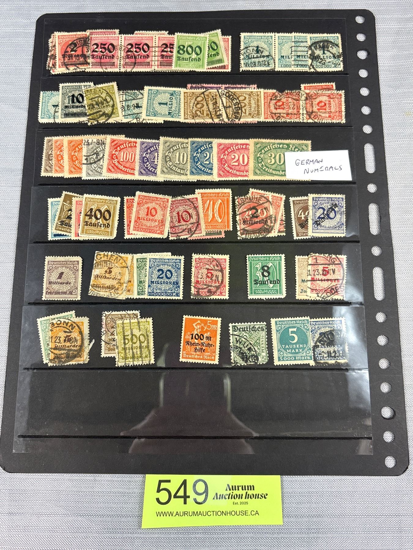 1 Page of Old German Postage Stamps and A Page of San Marino 1940-70 Stamps