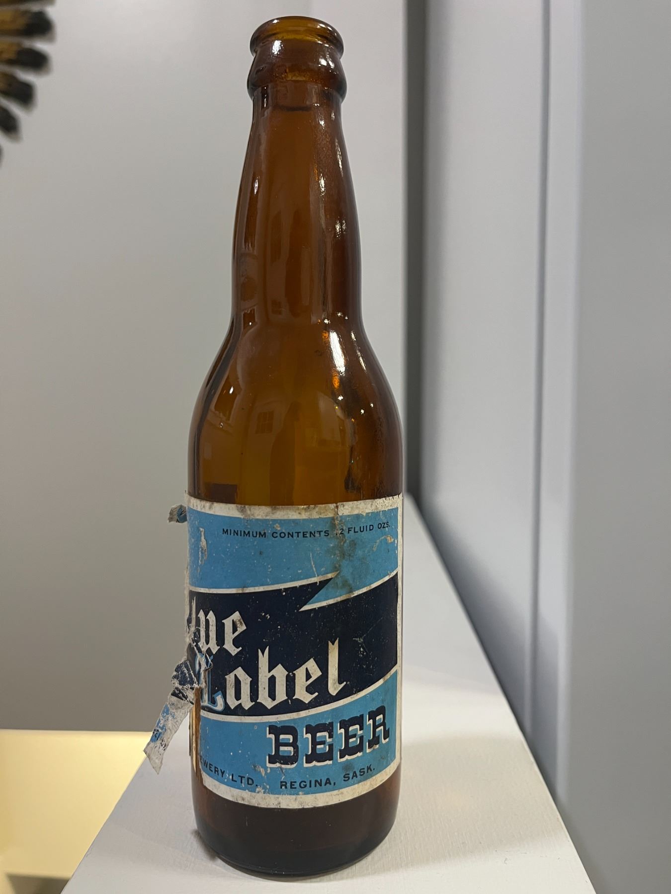 Blue Label Beer bottle Brewed in Regina, SK between approx. 1952-1954 ...