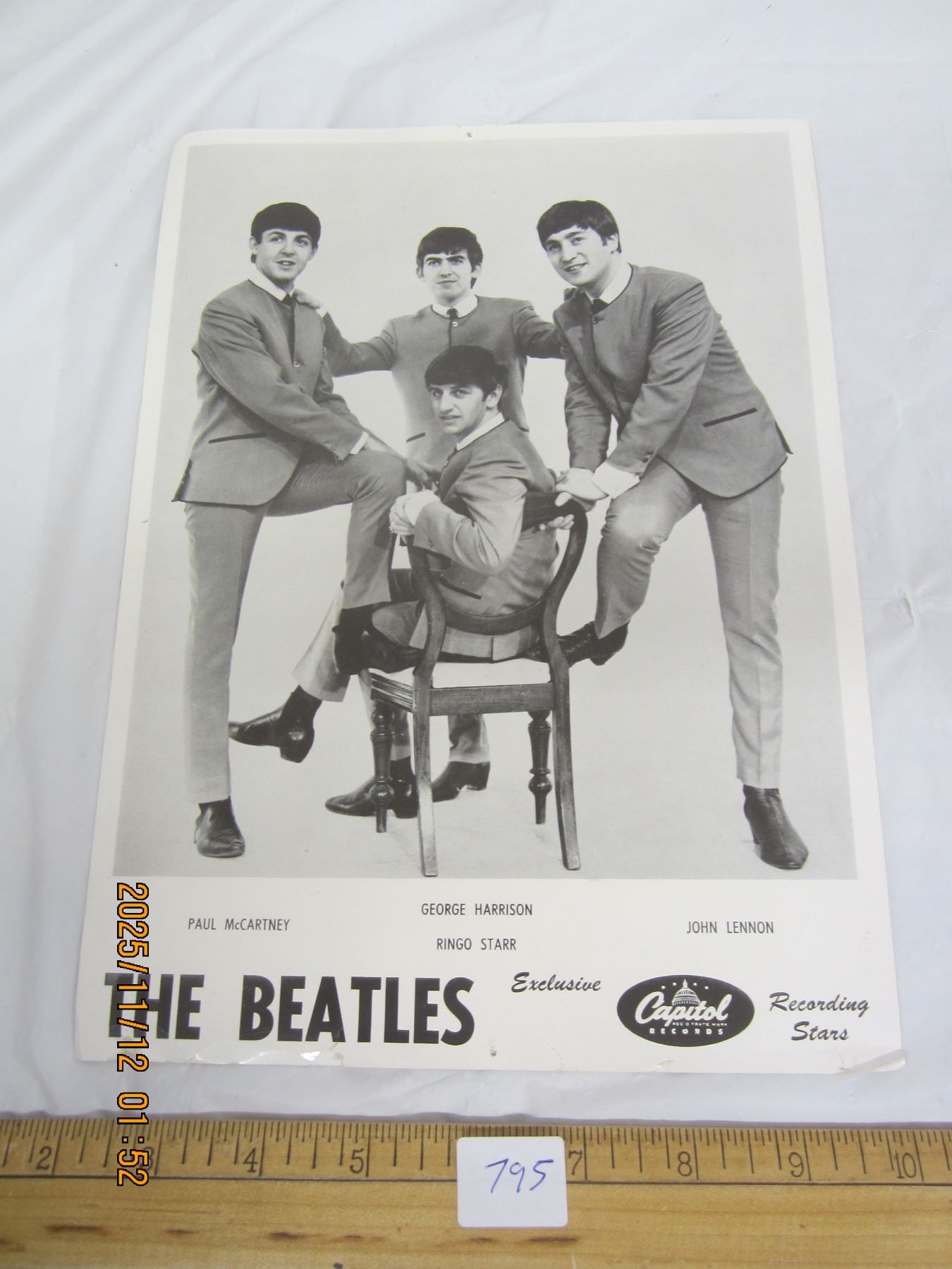 795. Original 1960' s The Beatles Fan Picture - Schmalz Auctions