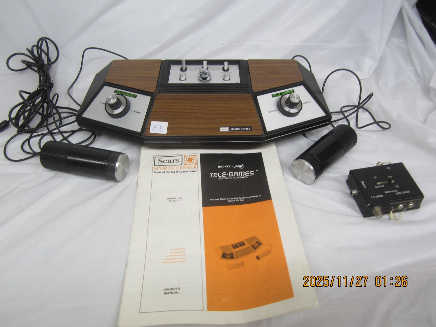 876. 1970's Sears Sport Center Tele Games Electronic Studio Game Consul ...