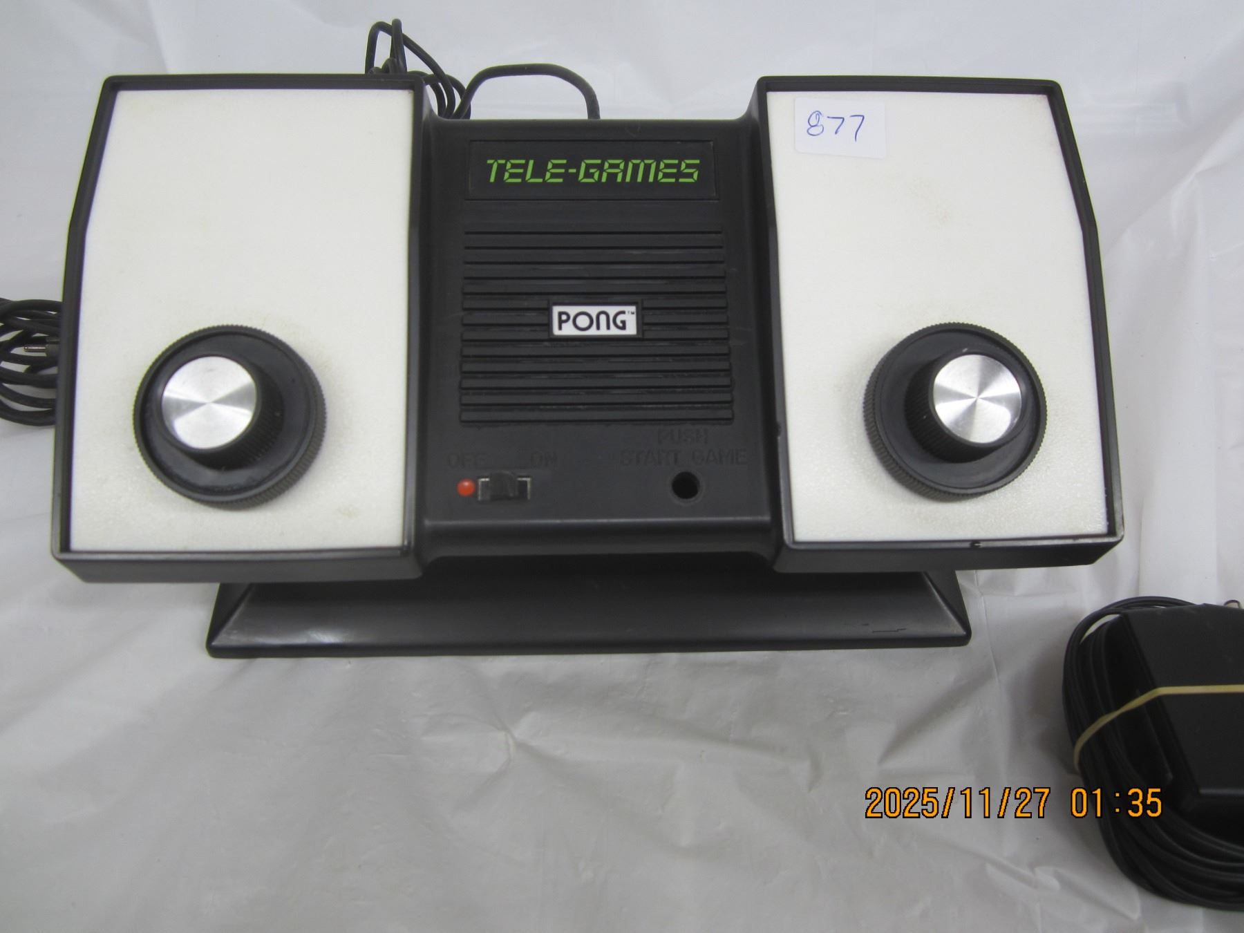 877. Original Tele- Games Pong Video Game Consul - Schmalz Auctions