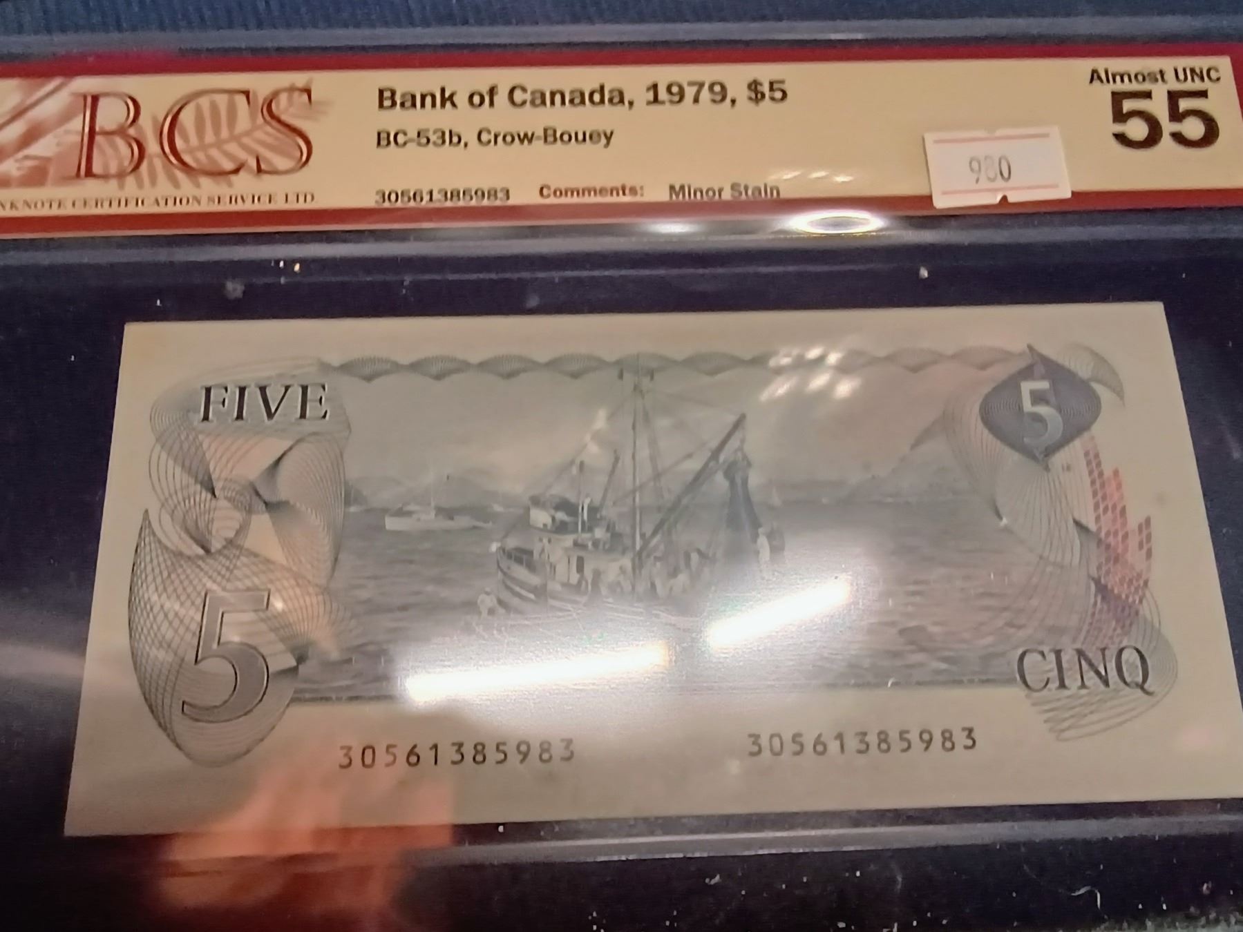 1979 Canada $5 Banknote. Crow-Bouey. 30561385983. Almost Uncirculated ...
