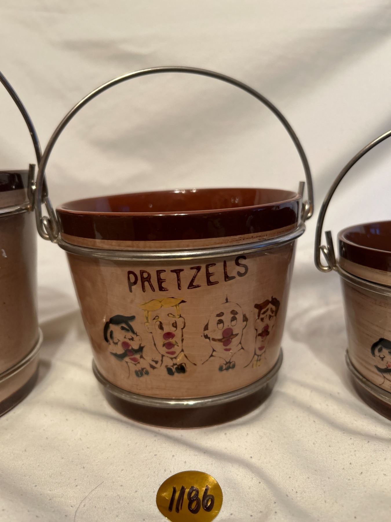 1950-1960 BarWare Ceramic Snack Bucket Set titled Sweet Adeline ...