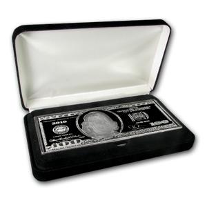 4 oz - (2010) $100 Bill .999 Fine Silver (w/Box)