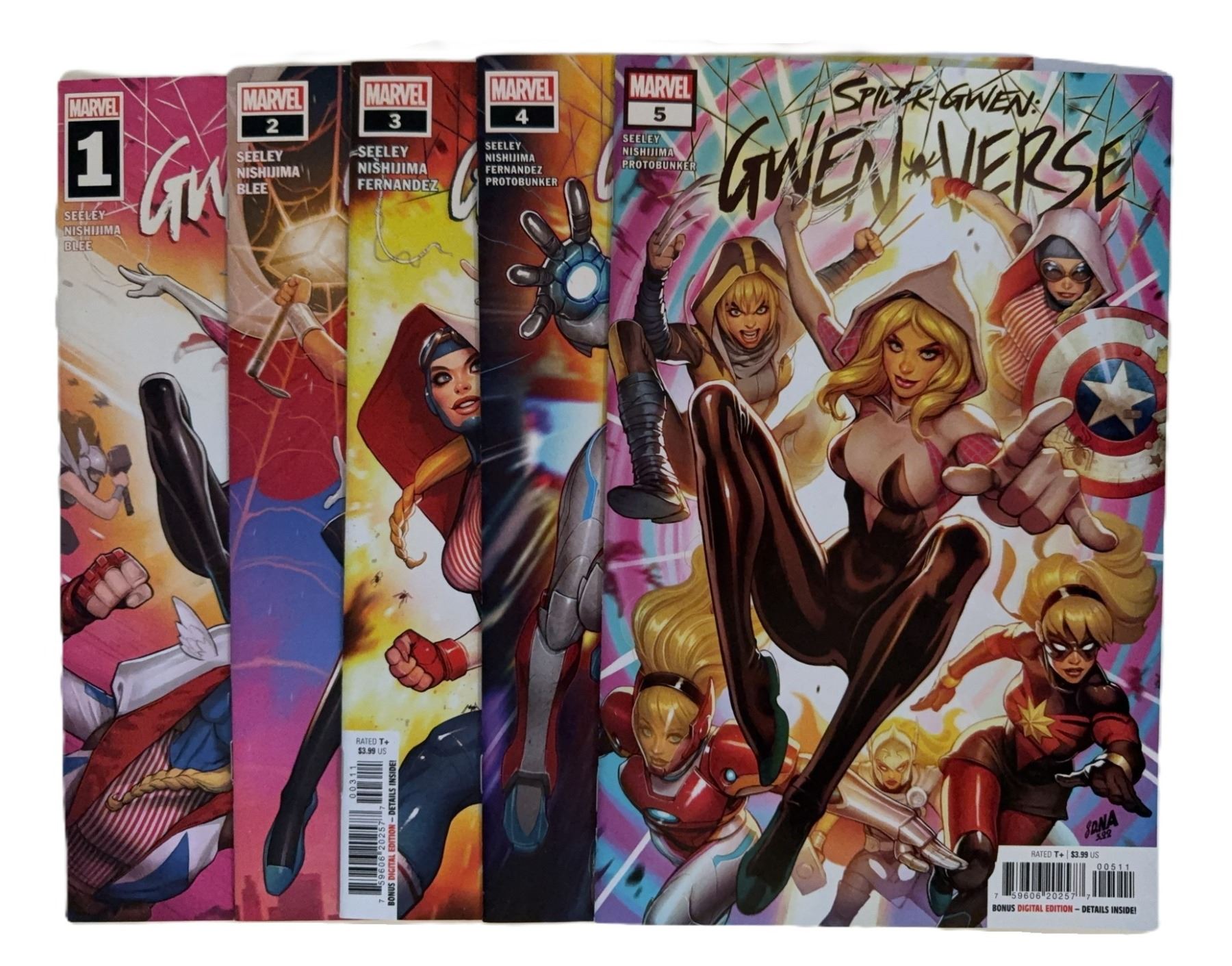 Marvel Comics Spider-Gwen: Gwenverse – Complete Set #1–5 – Modern Age Mul