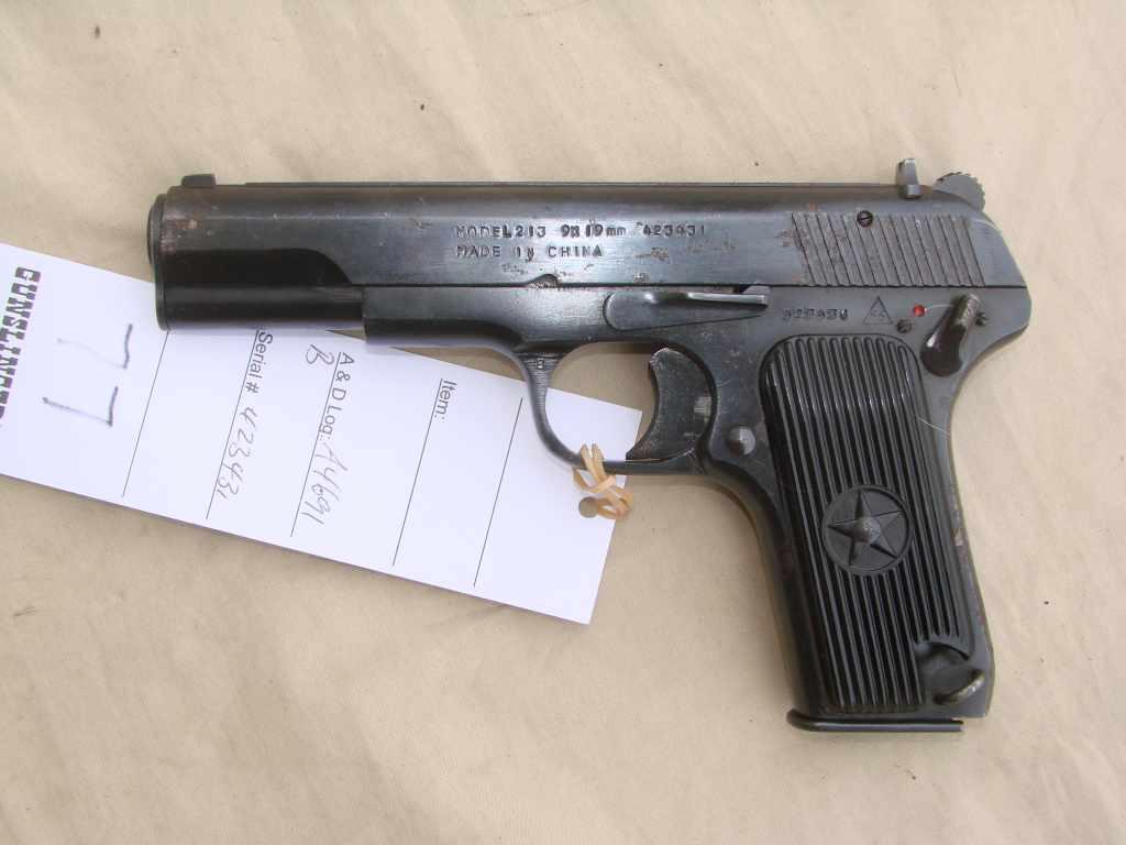 NORINCO MODEL 213, 9MM, IN BOX, EXTRA MAG, HAS SOME PITTING (H)A4691 ...