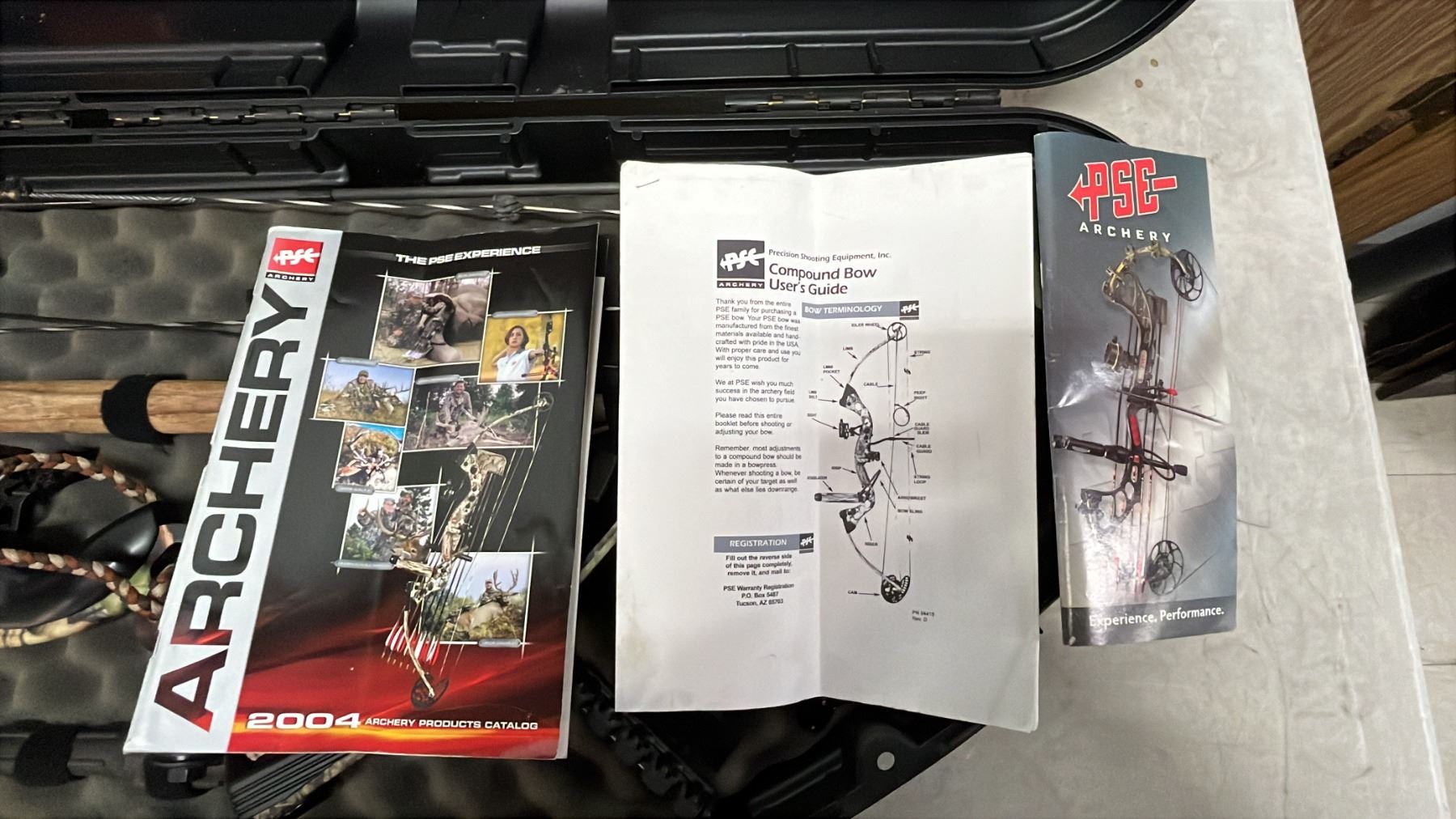 PSE PRO SERIES HUNTING BOW WITH REPAIR TOOLS, CLUB, ARROWS, QUIVER ...