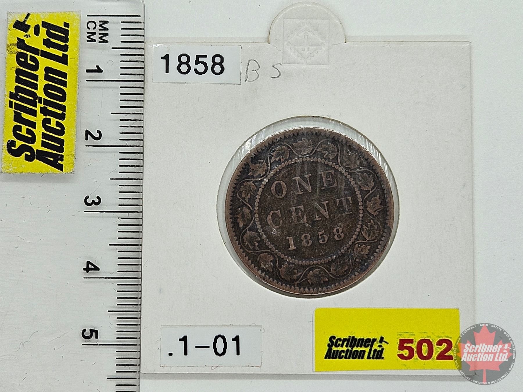 Canada One Cent 1858